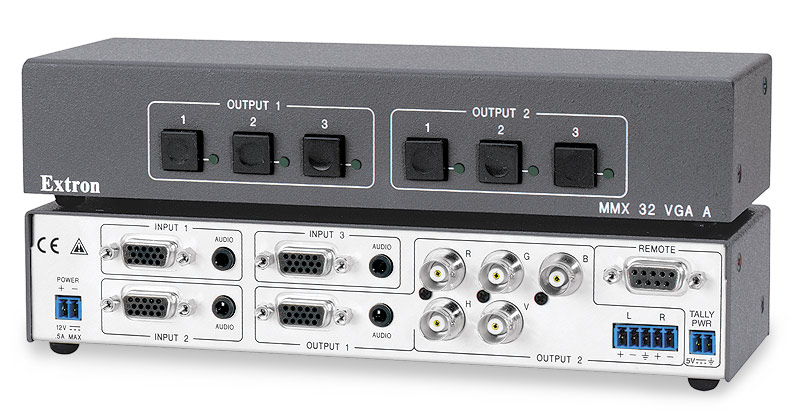 KTP - 3x2 VGA and Stereo Audio Matrix Switcher | VGA & RGB | Matrix ...